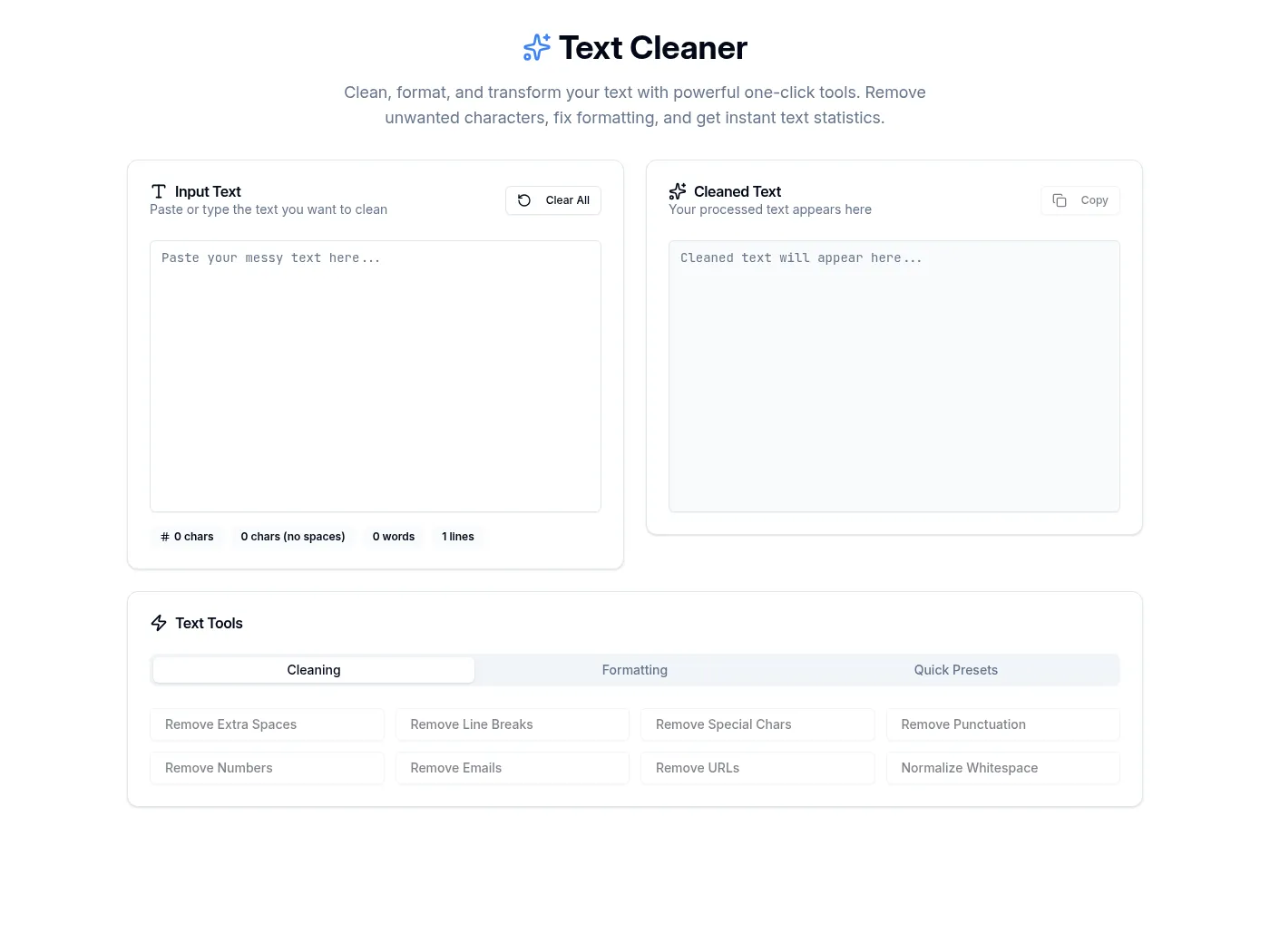 Text Cleaner Utility