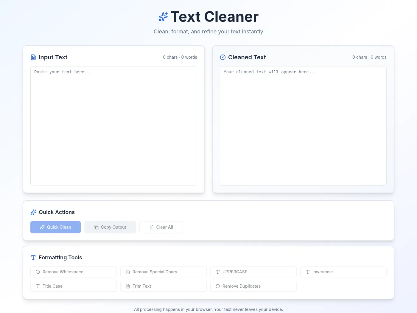 Text Cleaner Utility