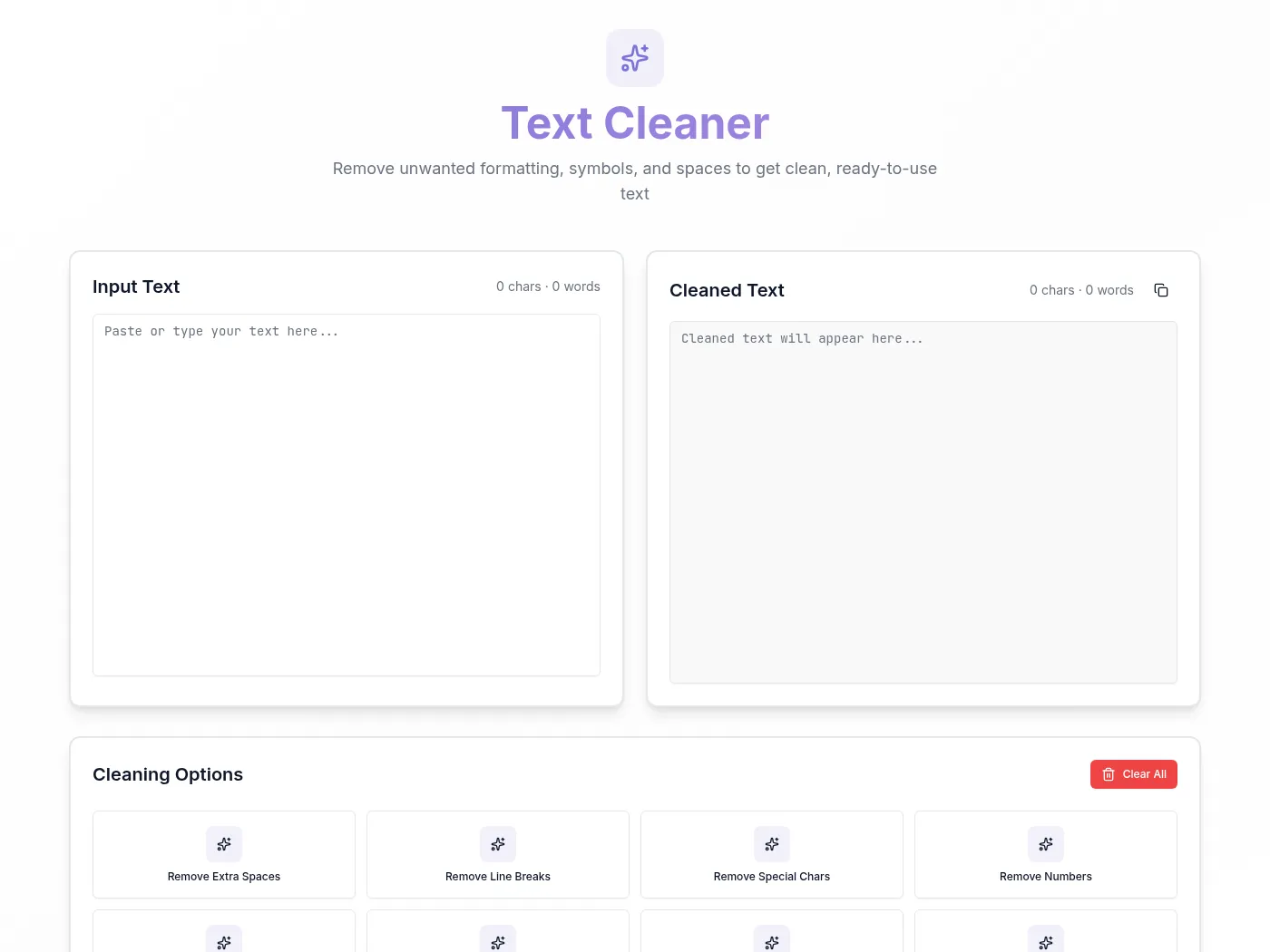 Text Cleaner Utility