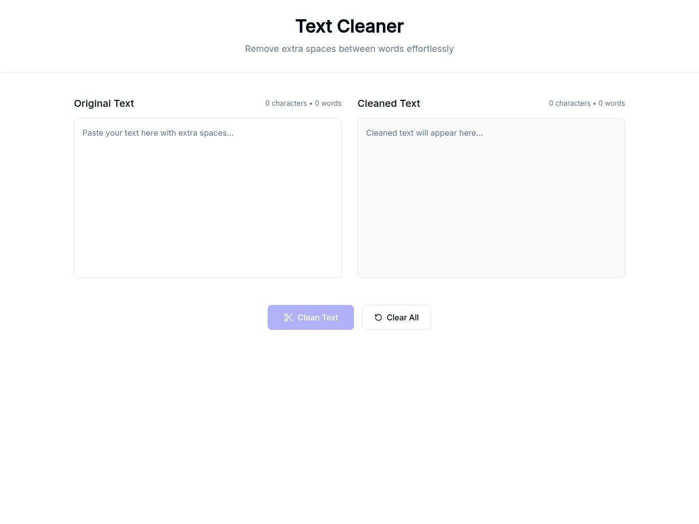 Text Cleaner: Remove Extra Spaces Effortlessly