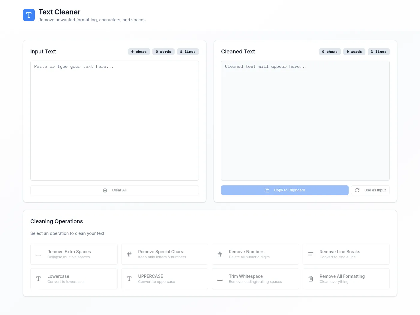 Text Cleaner Utility