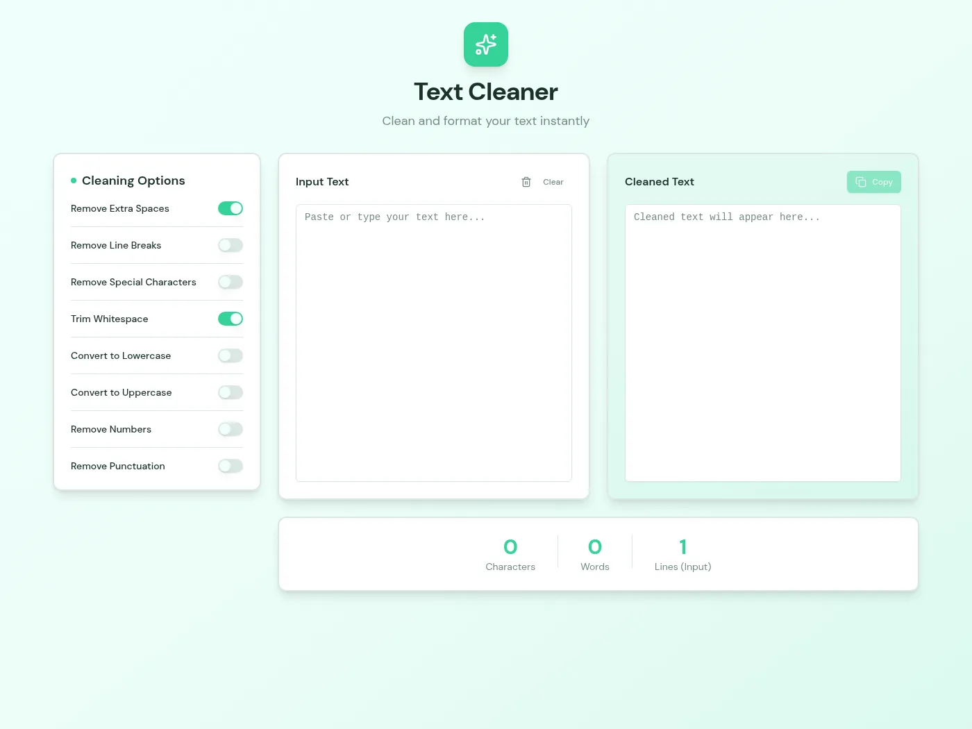 Text Cleaner Utility