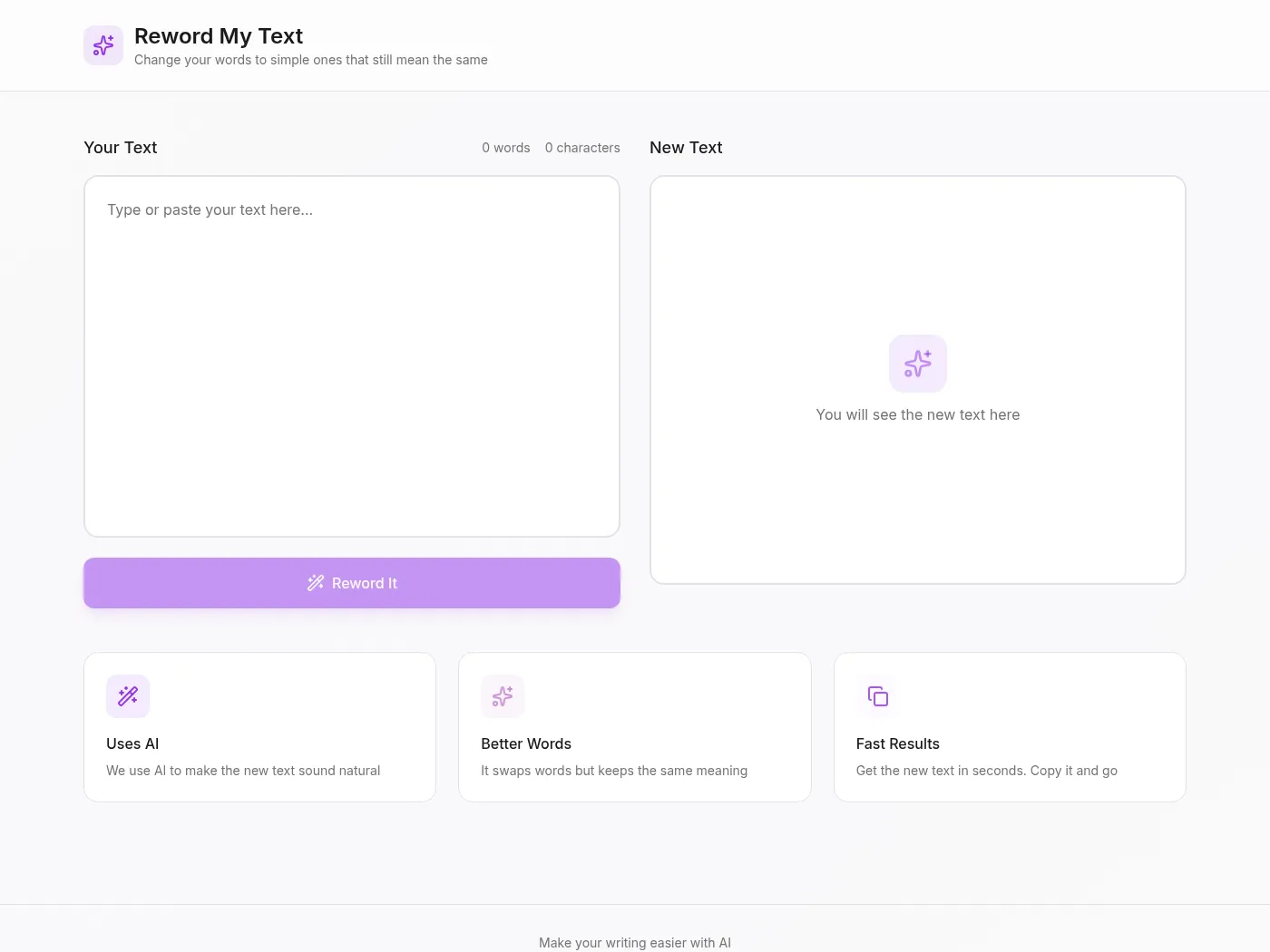 Text Rewording Tool