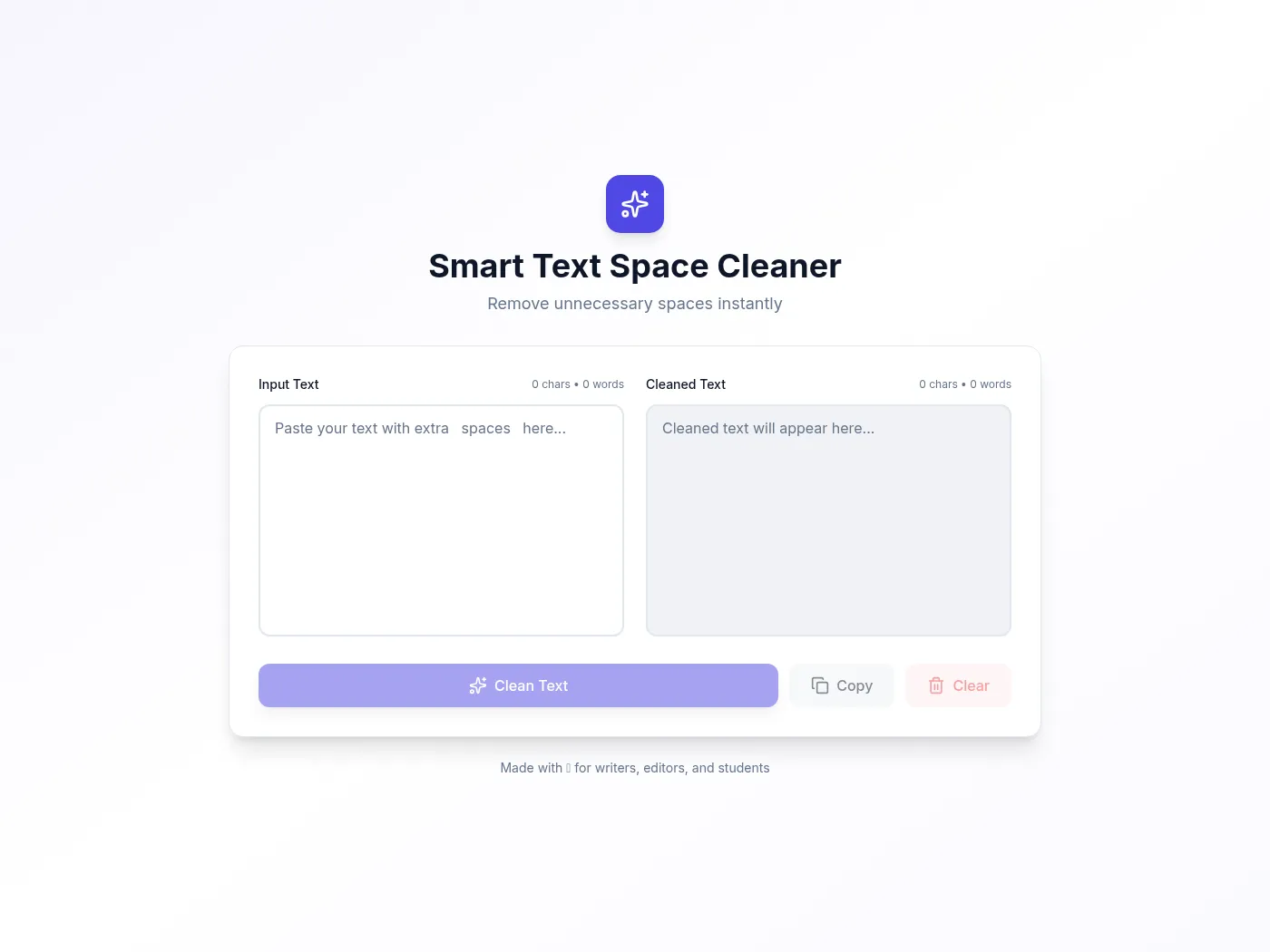 Smart Text Space Cleaner