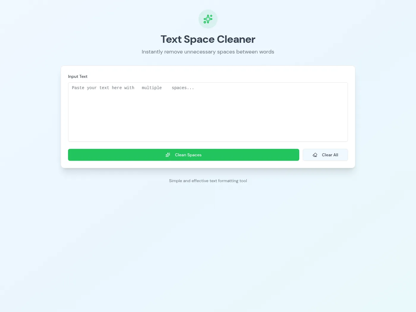 Text Space Cleaner Tool