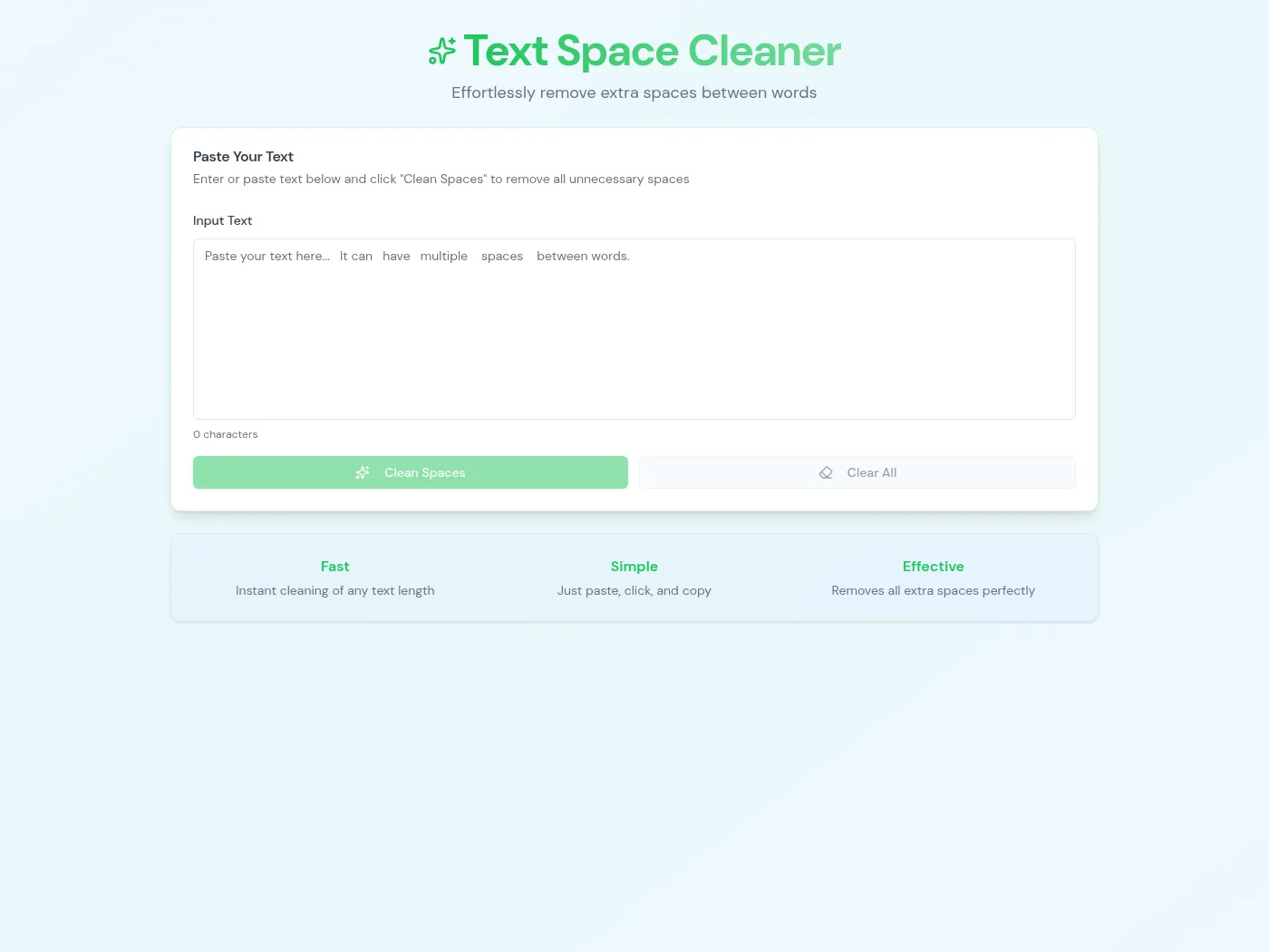 Text Space Cleaner