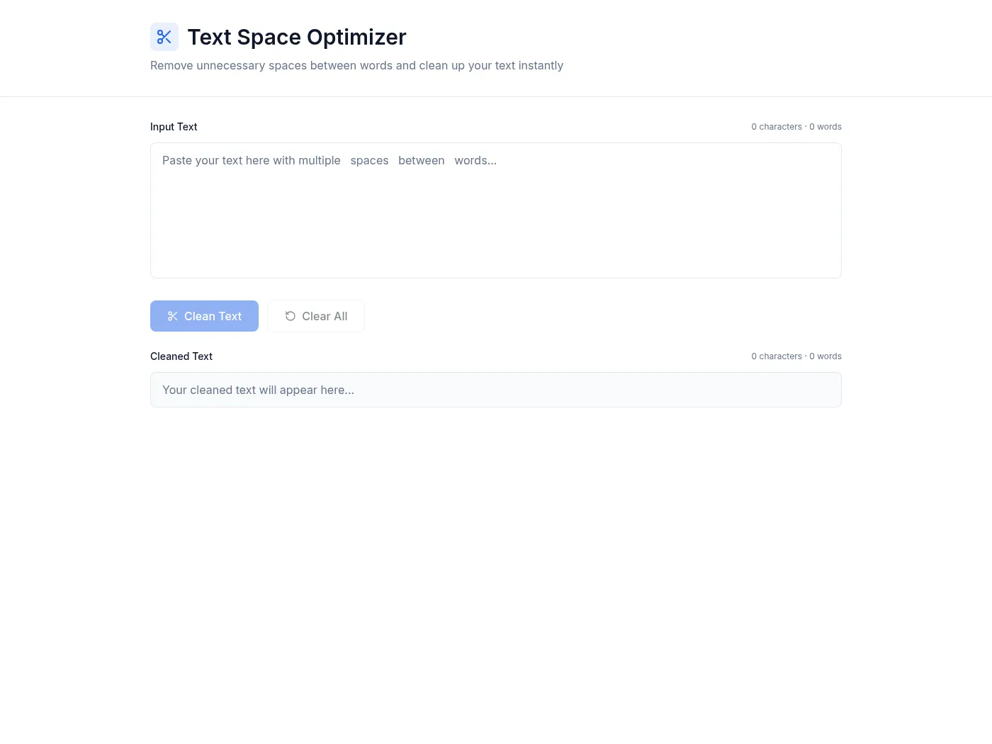 Text Space Optimizer