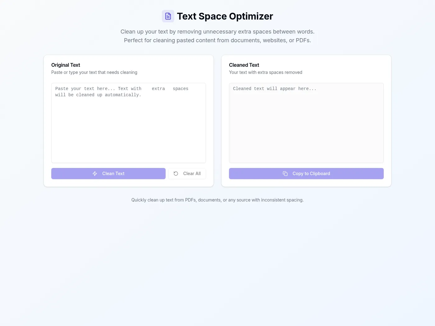 Text Space Optimizer