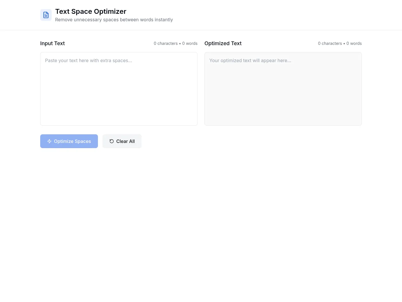 Text Space Optimizer