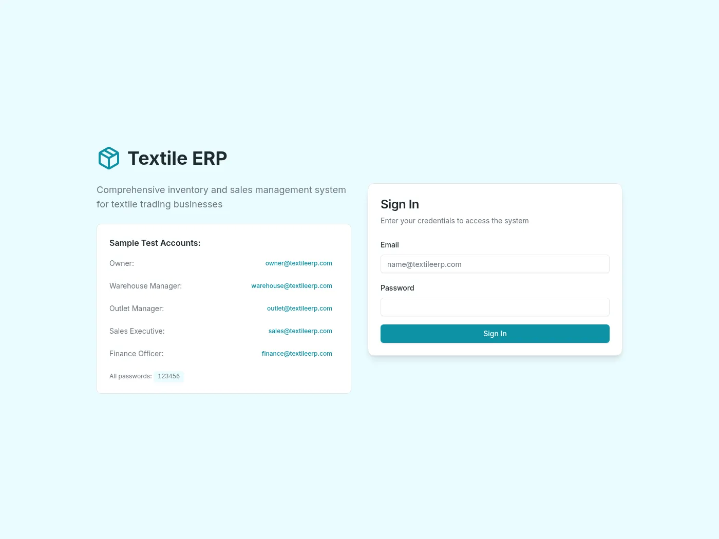 Textile ERP Prototype for Multi-Godown Inventory & Sales Management