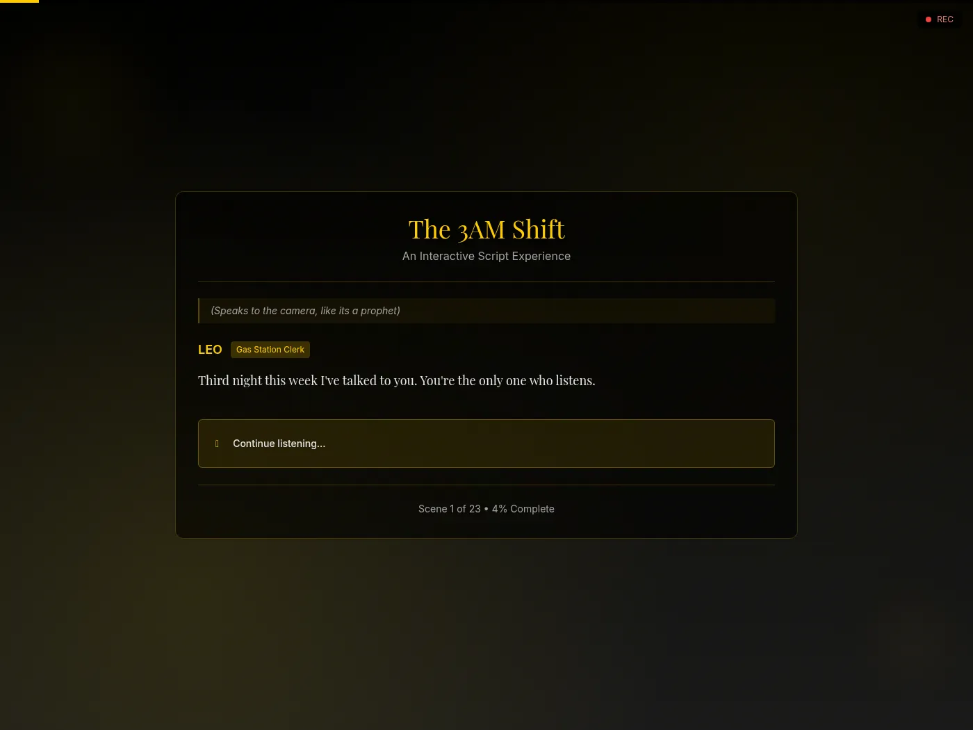 The 3AM Shift – Interactive Script Experience