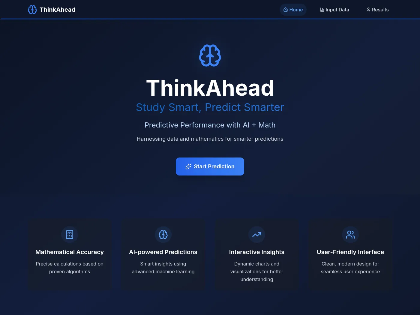 ThinkAhead – AI-Powered Study Prediction and Insights Dashboard