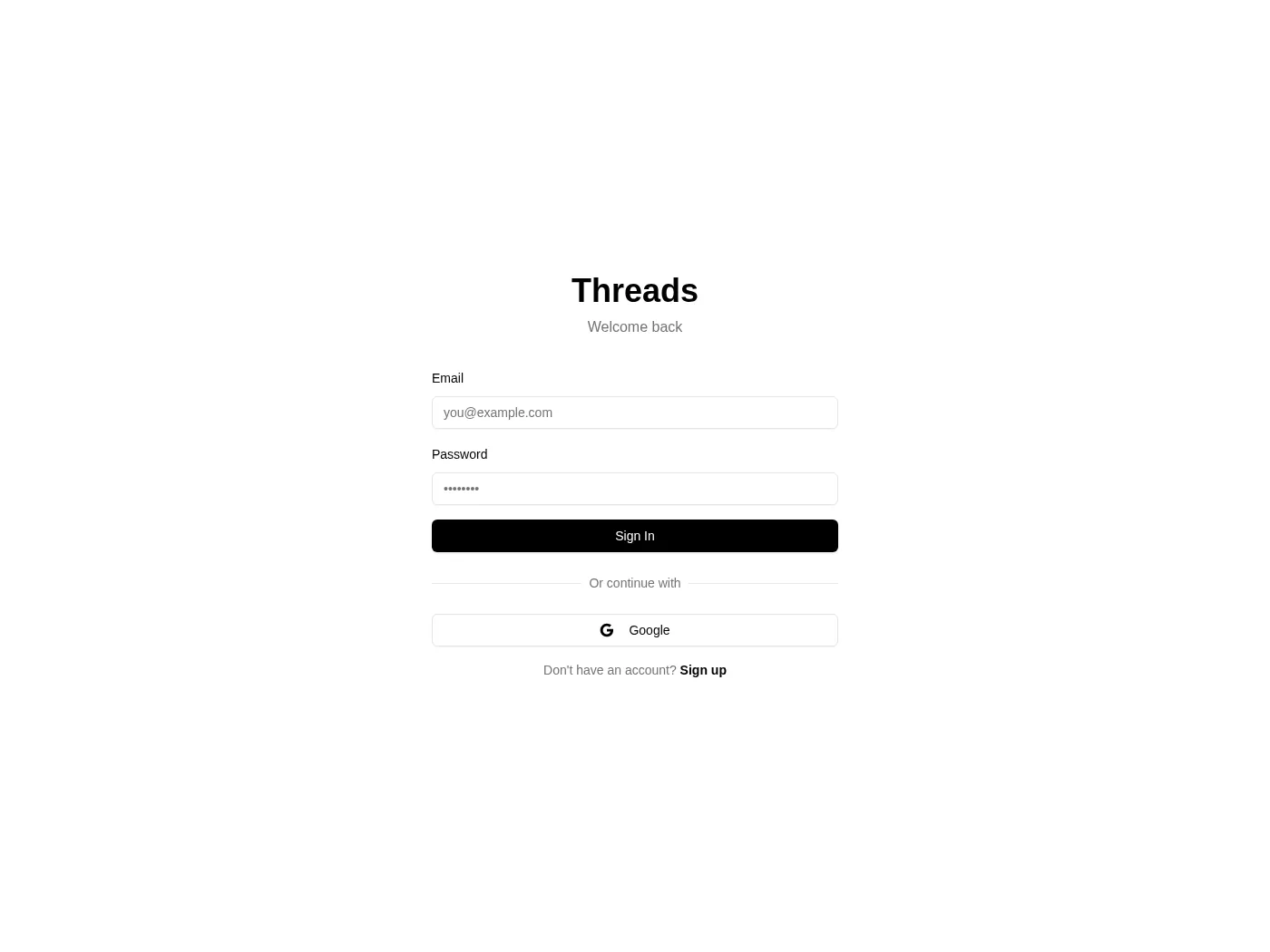 Thread Clone: Social Conversation Web App