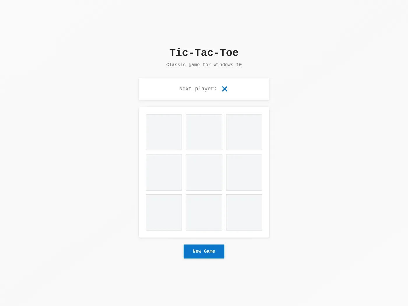 Tic-Tac-Toe Game for Windows 10