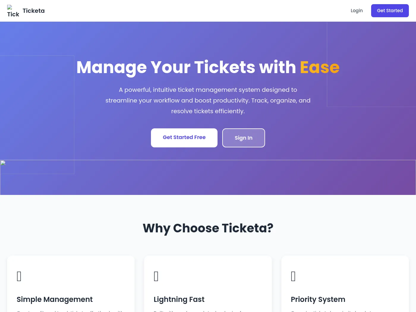 Ticketa – Production-Ready React Ticket Management Web App
