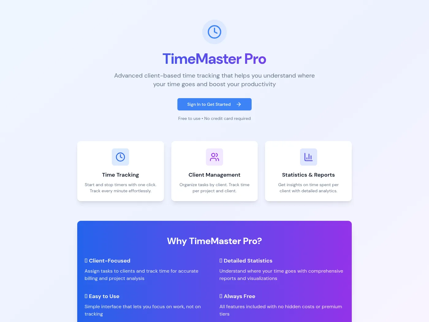 TimeMaster Pro – Advanced Client-Based Time Tracking