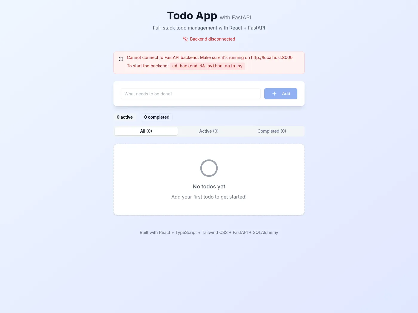 TODO App with FastAPI and Next.js