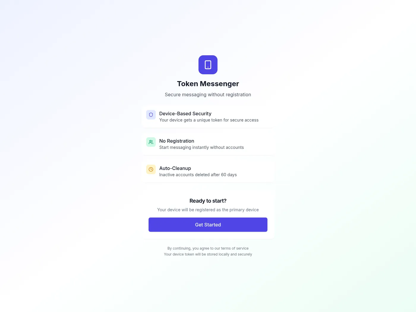Token-Based Device Messenger