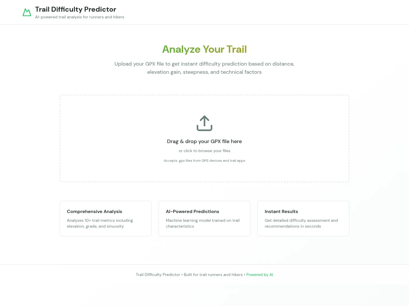 Trail Difficulty Predictor for Streamlit