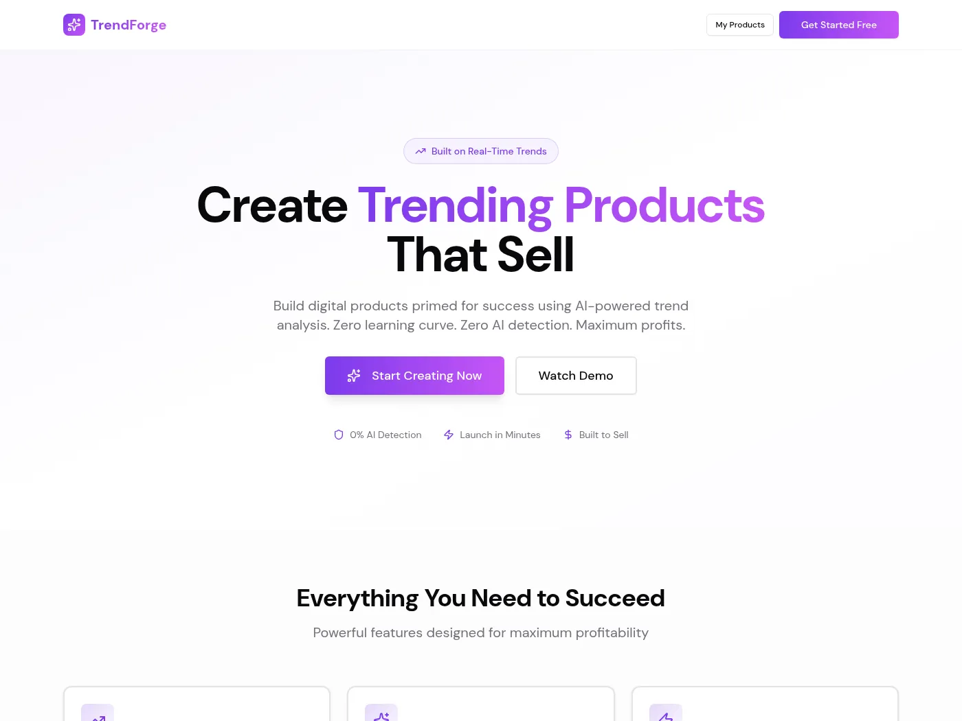 Trend-Driven No-Code Product Builder