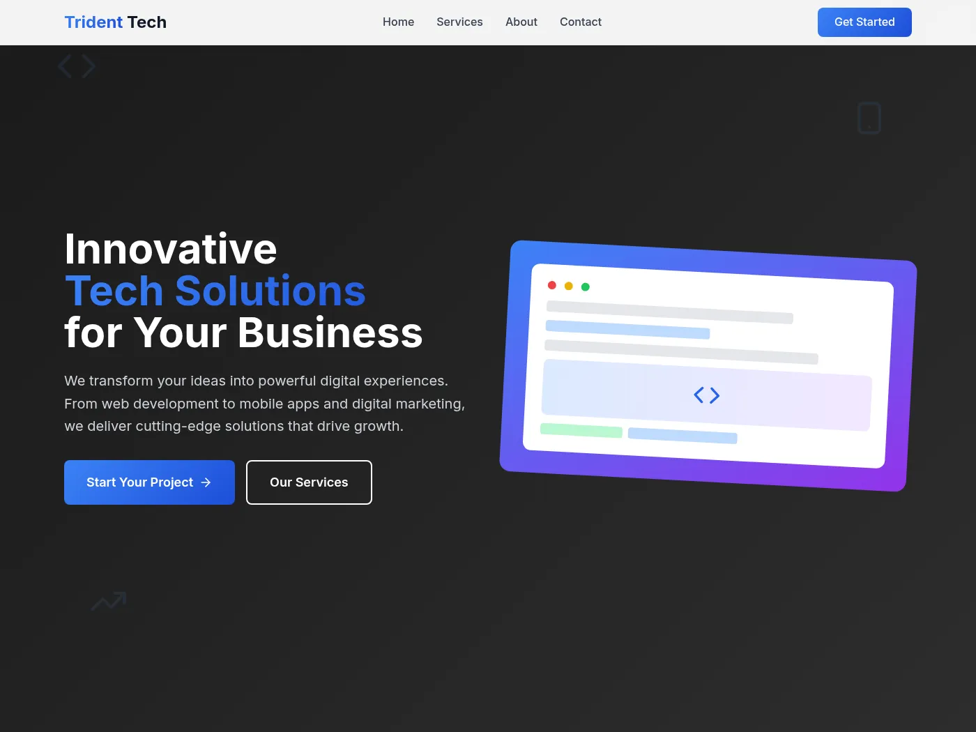 Trident Tech Solution Web Presence
