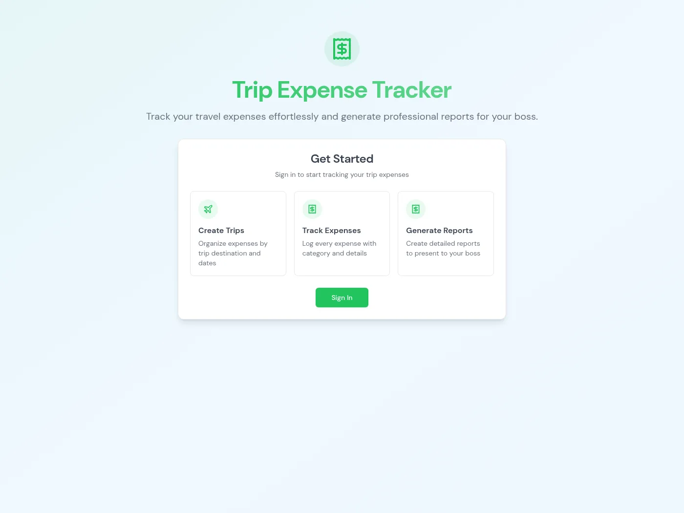 Trip Expense Tracker & Reporting Web App