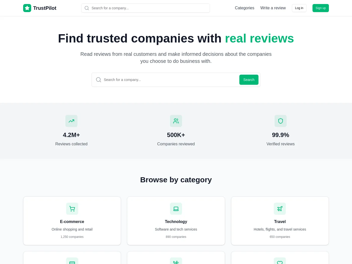 TrustPilot Clone - Customer Review Platform