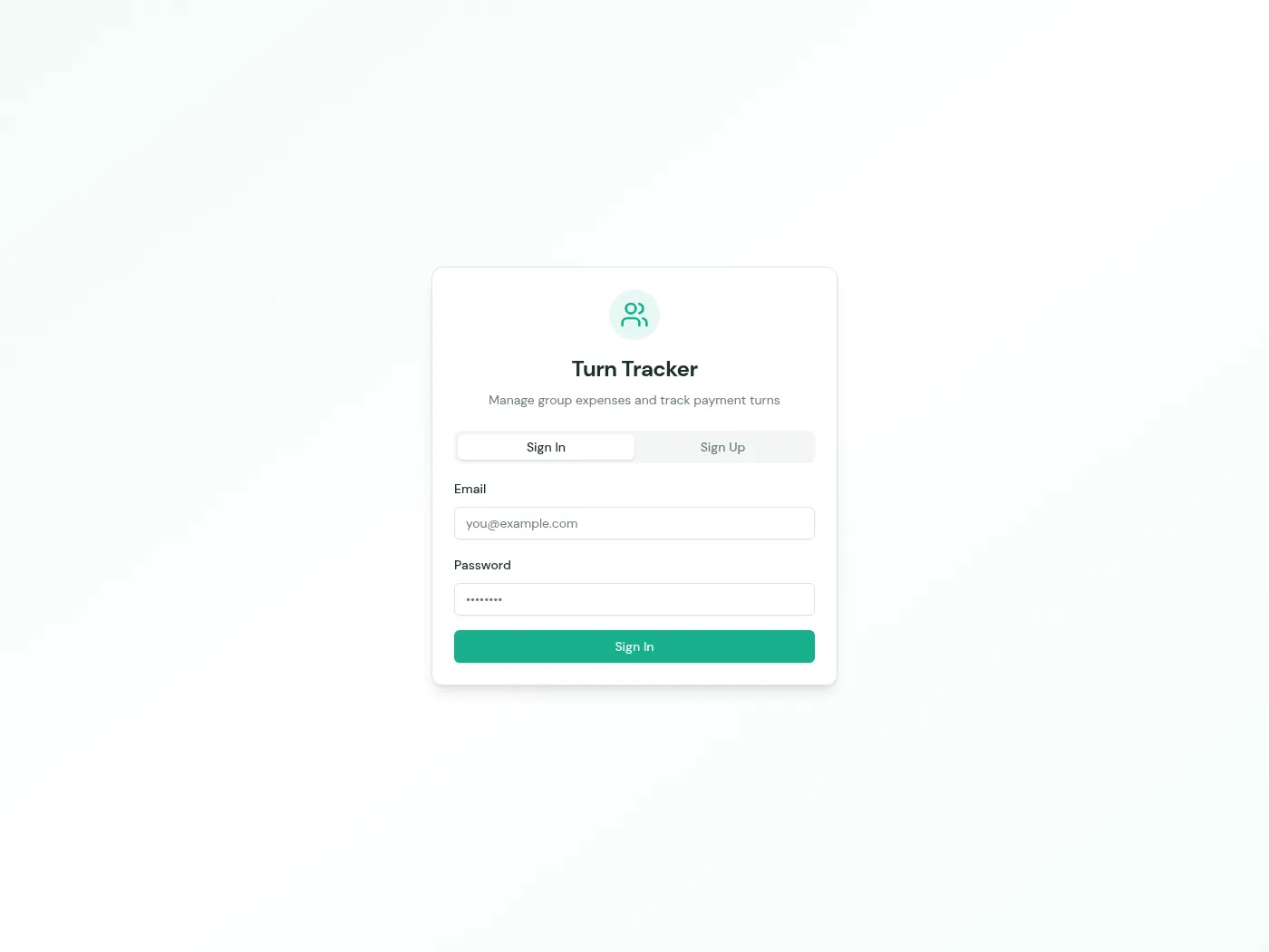 Turn Tracker Web App