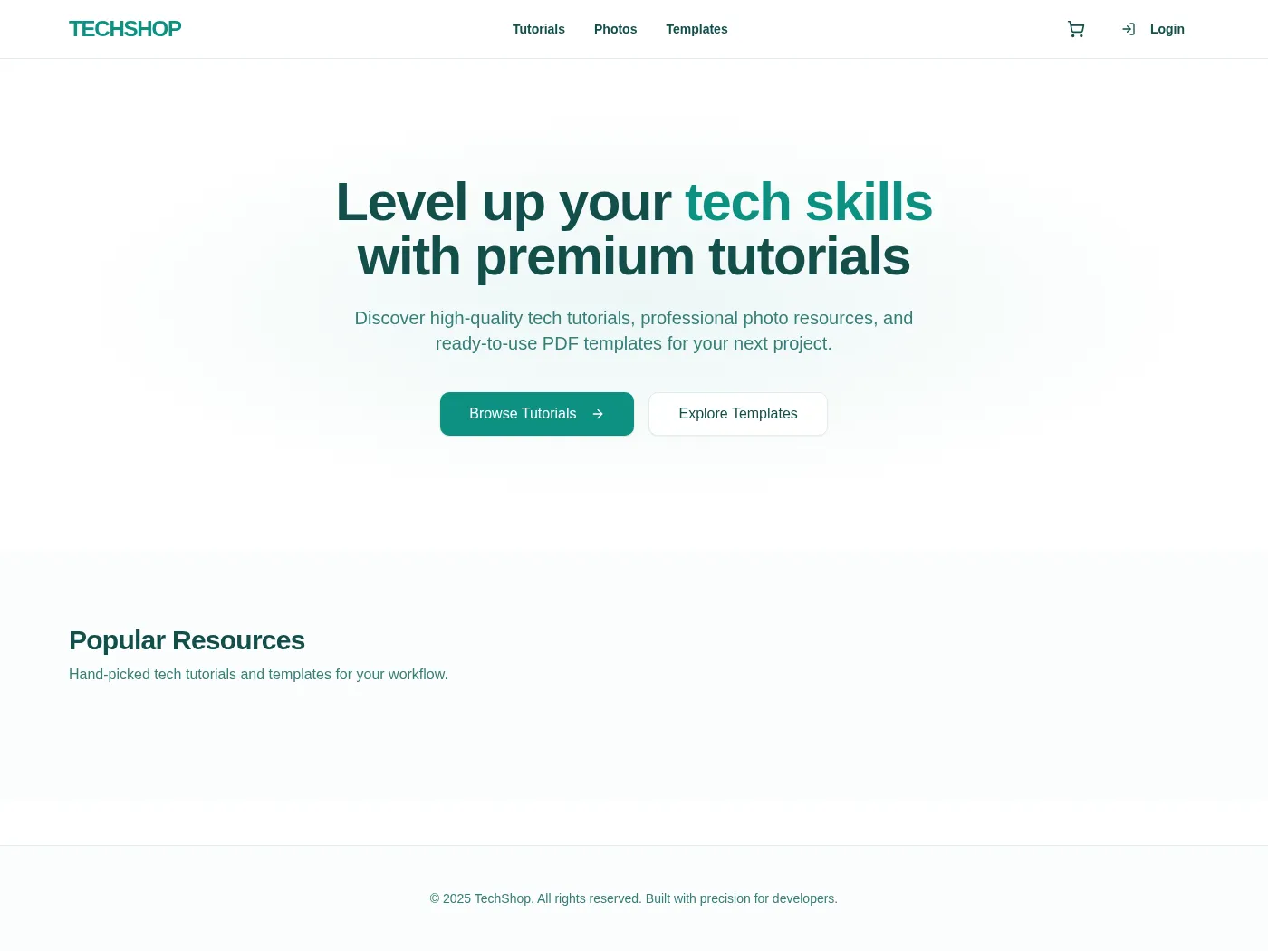 Tech Tutorials Marketplace