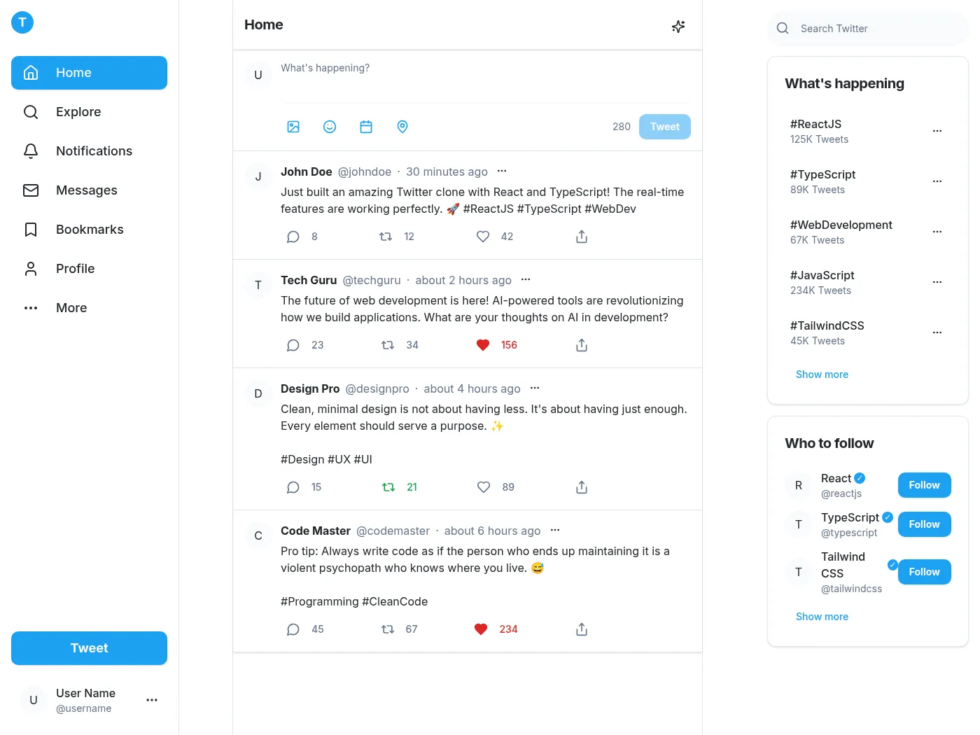 Twitter Clone