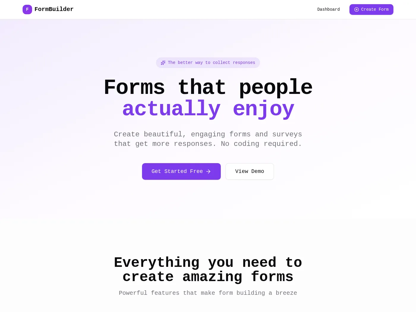 Typeform Alternative - Interactive Form Builder