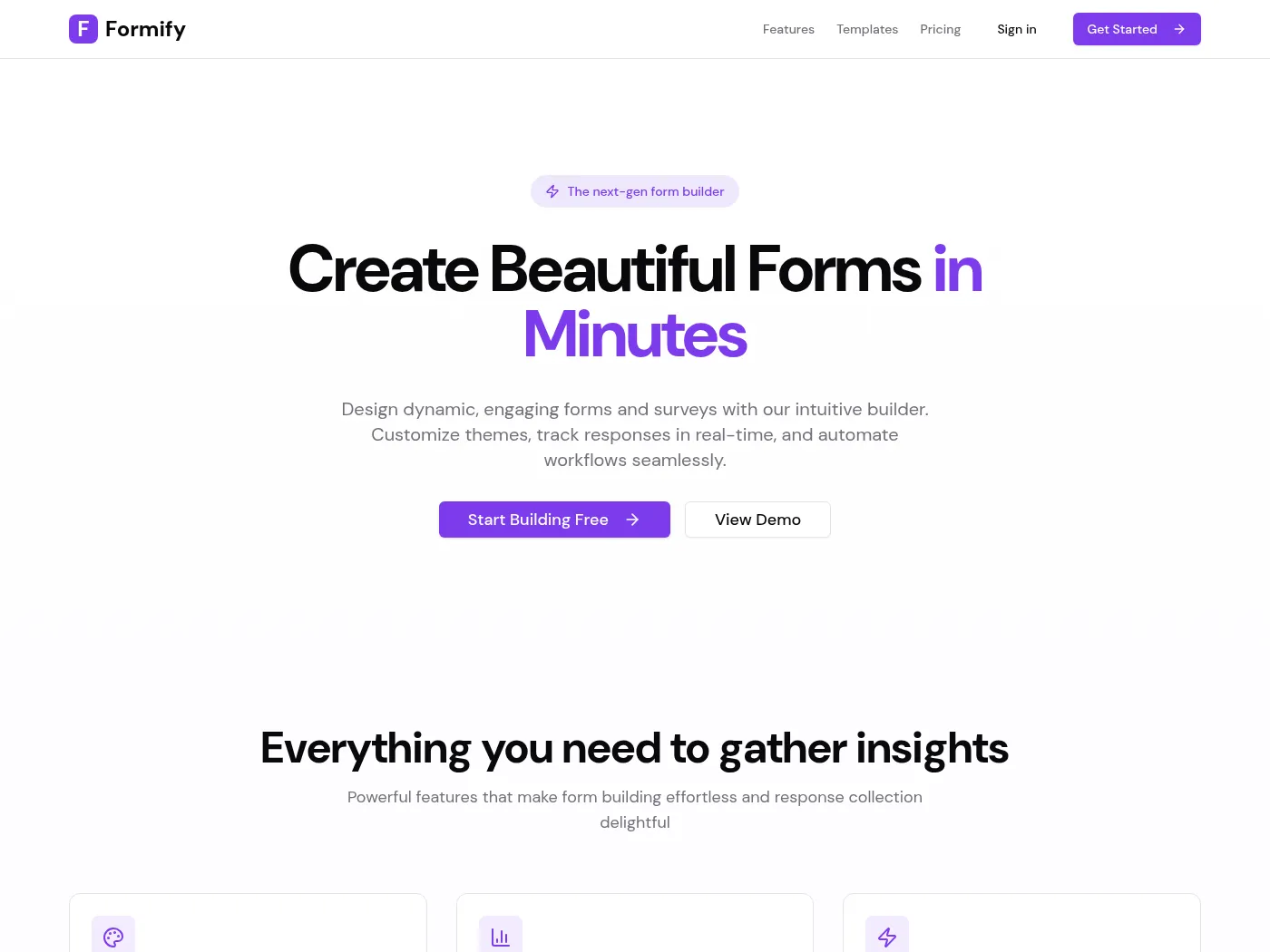 Formify - Next-Gen Typeform Alternative