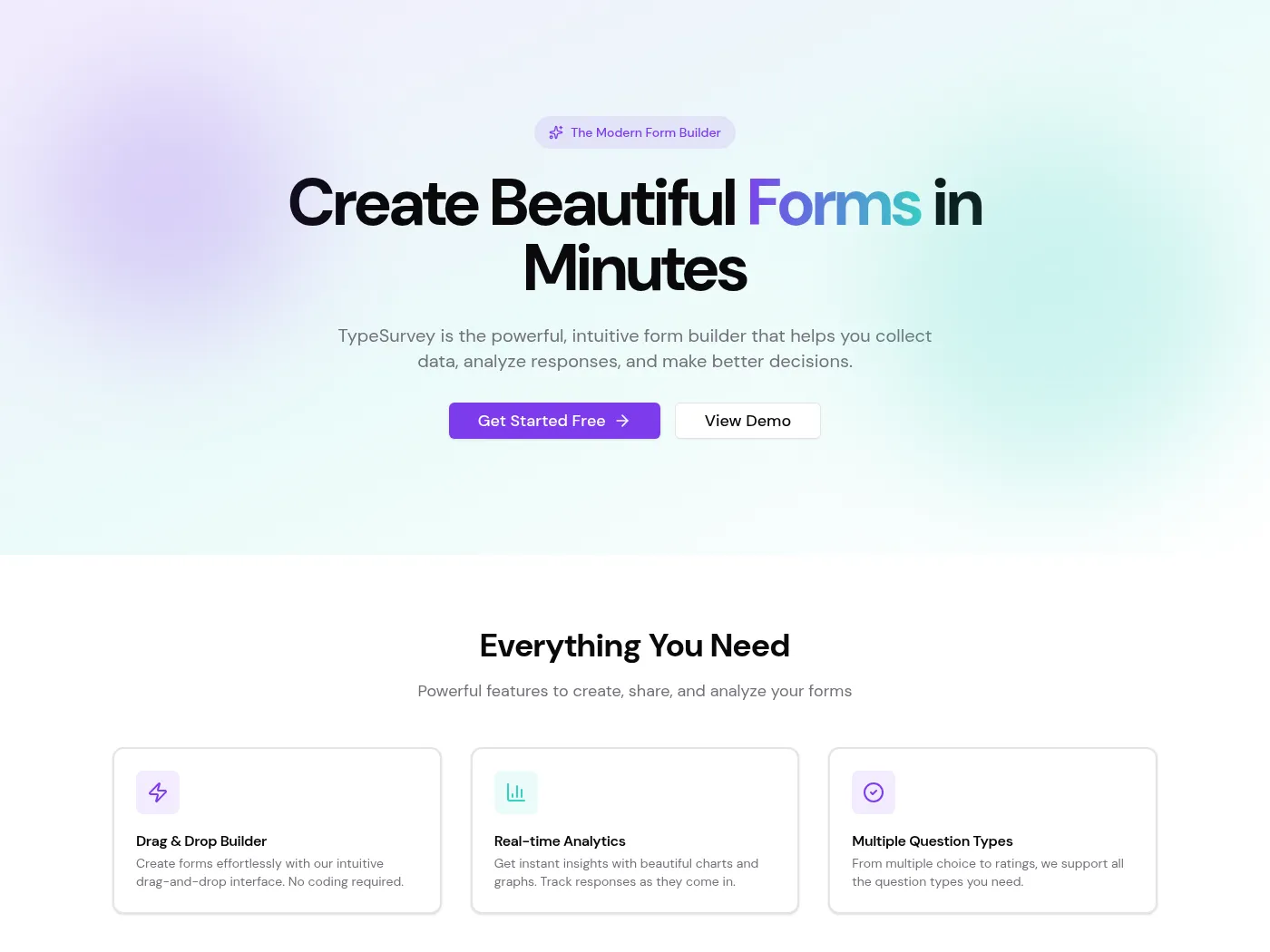 TypeSurvey: Next-Gen Form Builder and Analyzer