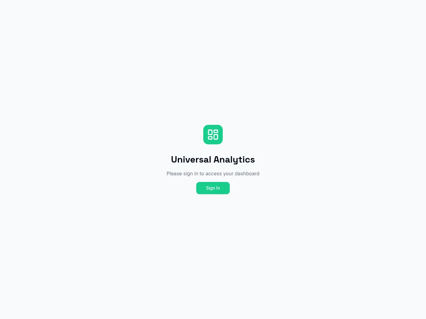Universal Analytics Dashboard