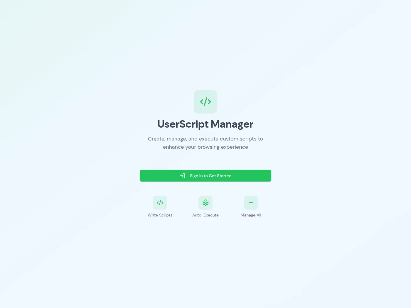 UserScript Manager and Editor