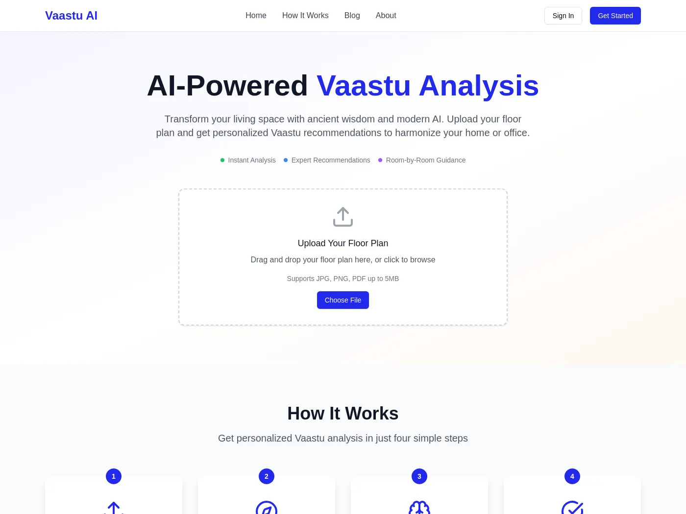 Vaastu AI Web App Clone