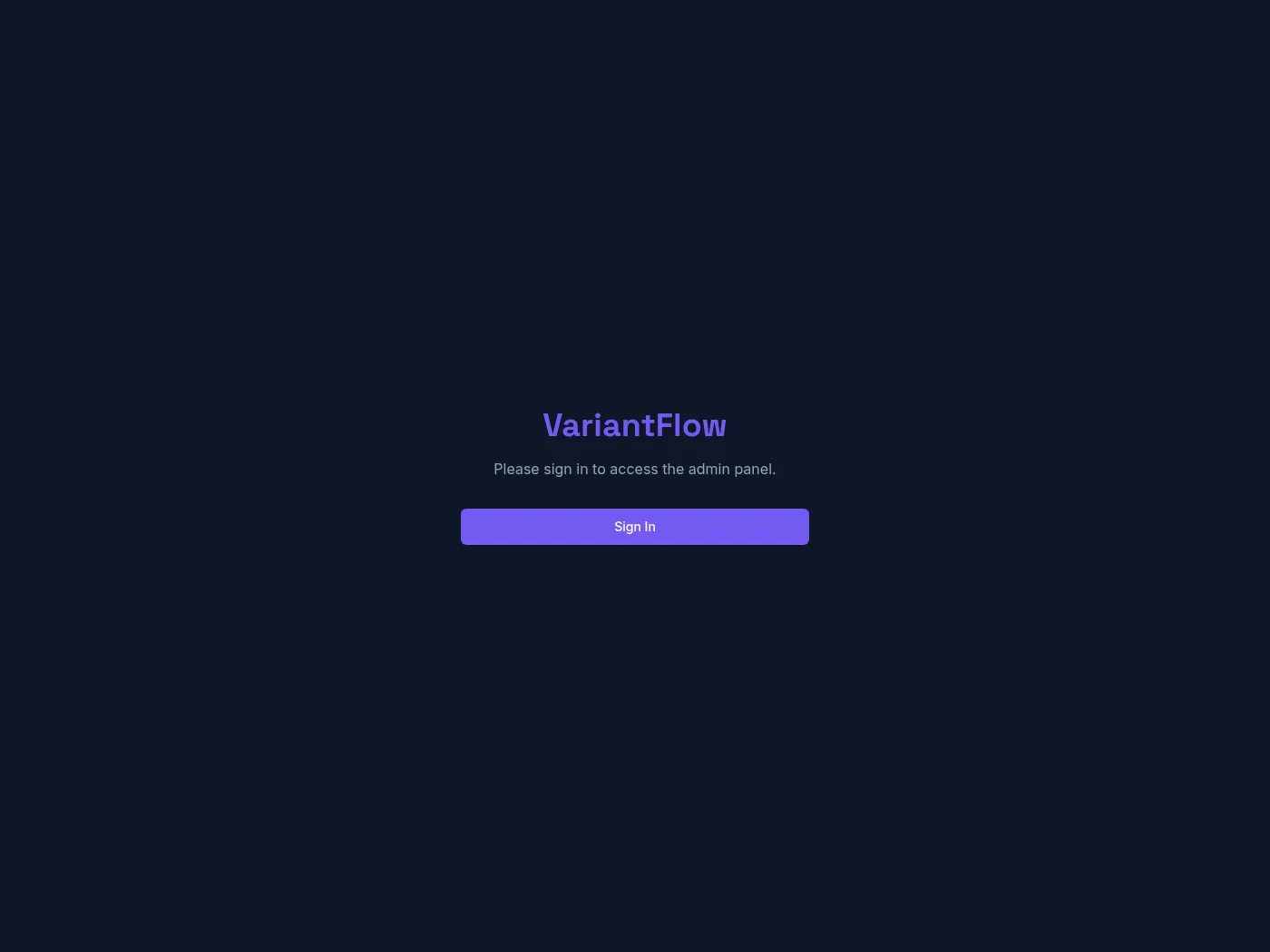 VariantFlow Admin Panel