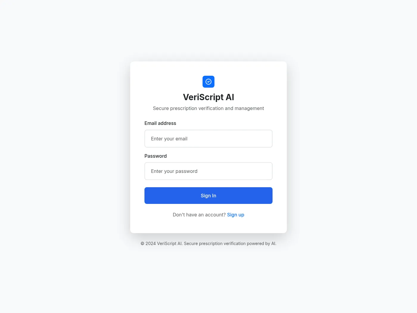 VeriScript AI – Secure Prescription Verification and Management Platform