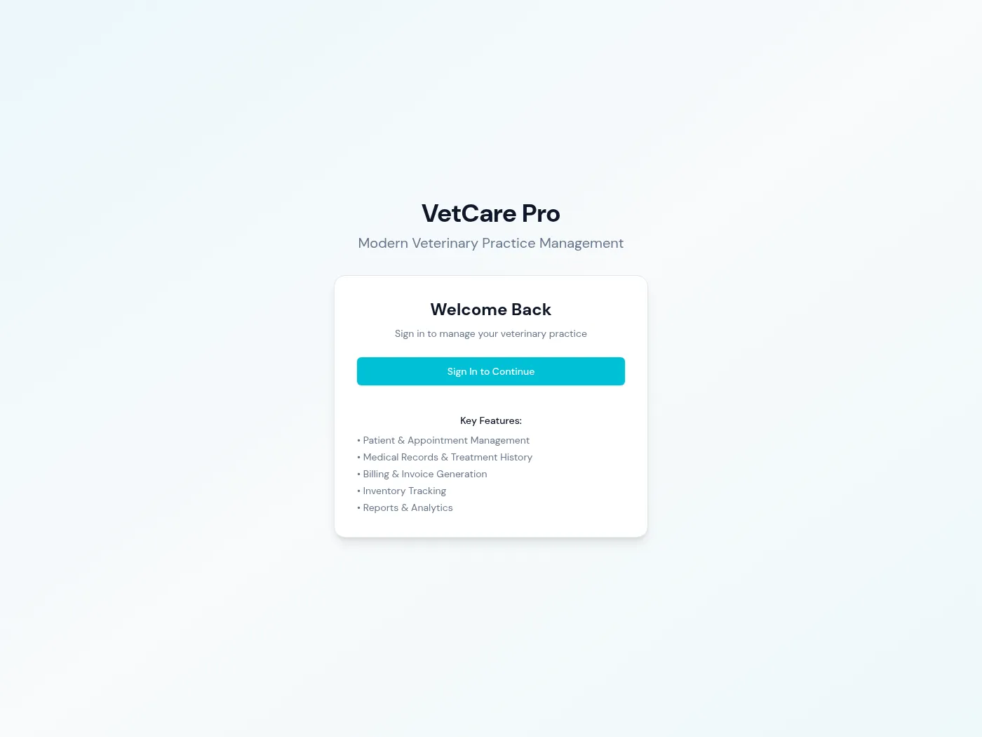 Modern Veterinary Practice Management Suite