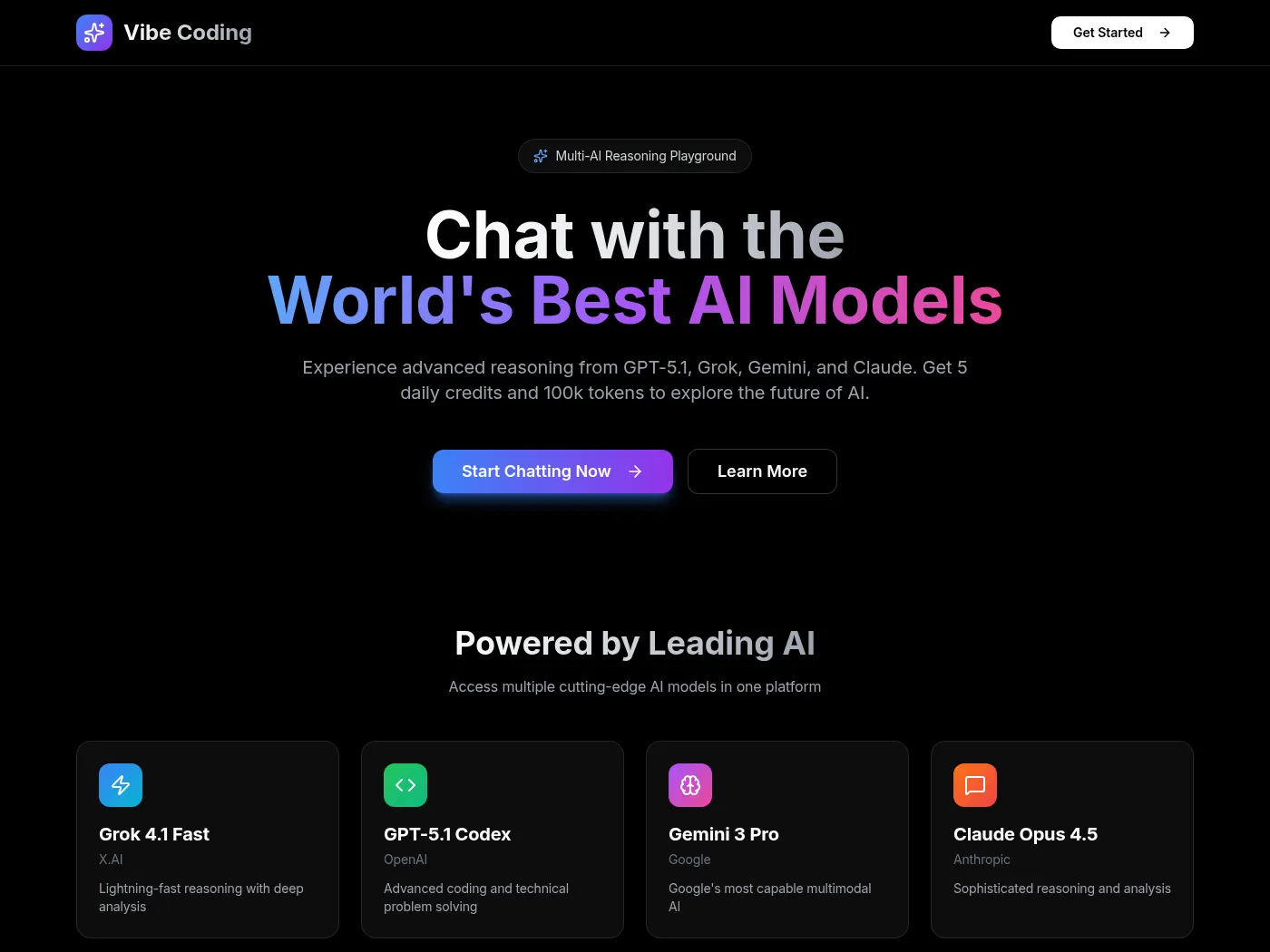 Vibe Coding Multi-AI Reasoning Playground