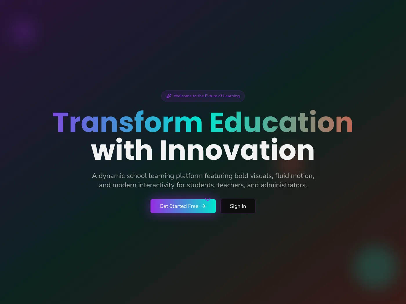 Vibrant Motion School Learning Platform