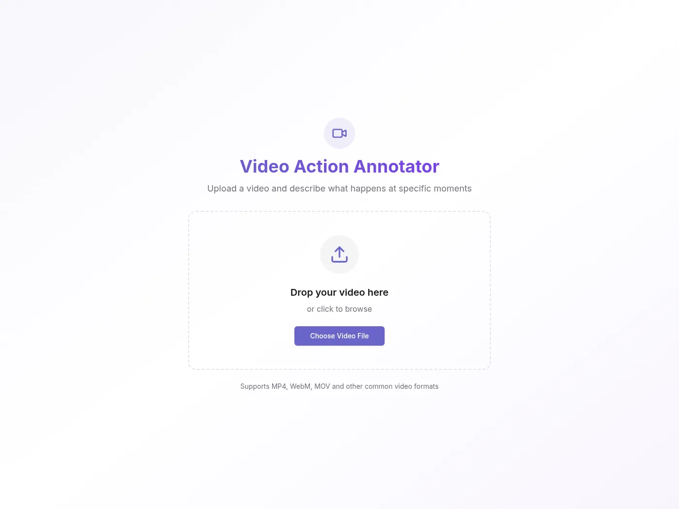 Video Action Annotator & Chat Interface