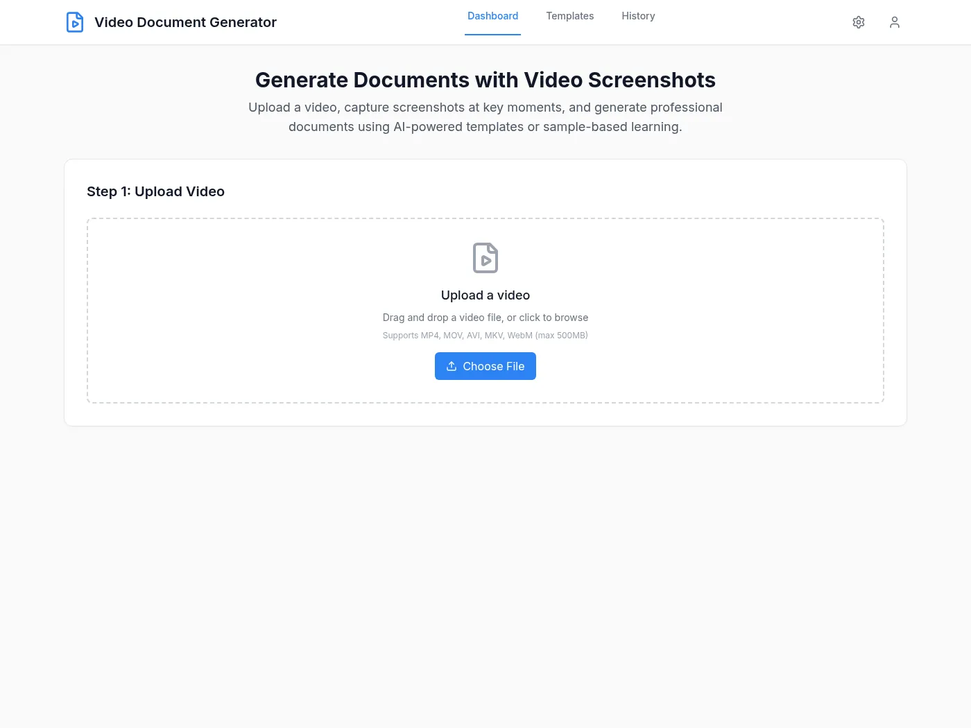 Video-Based Document Generator