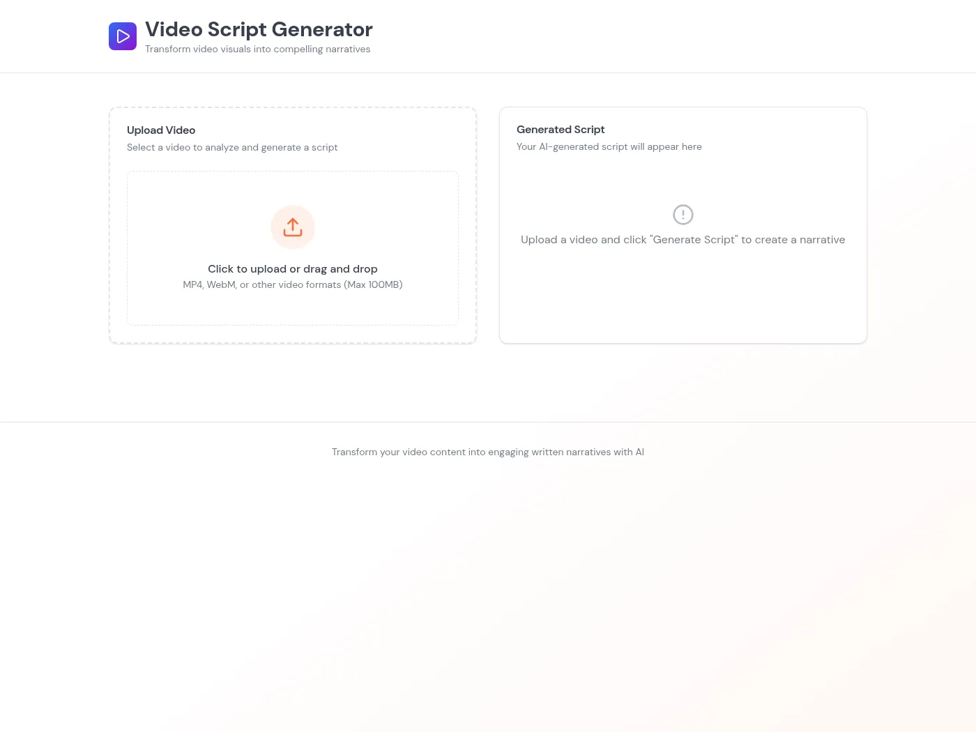 Video Visual Script Generator