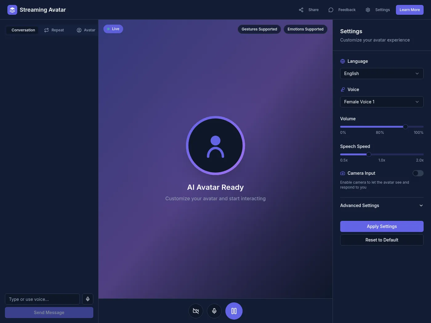 Virtual Avatar Streaming & Customization Platform