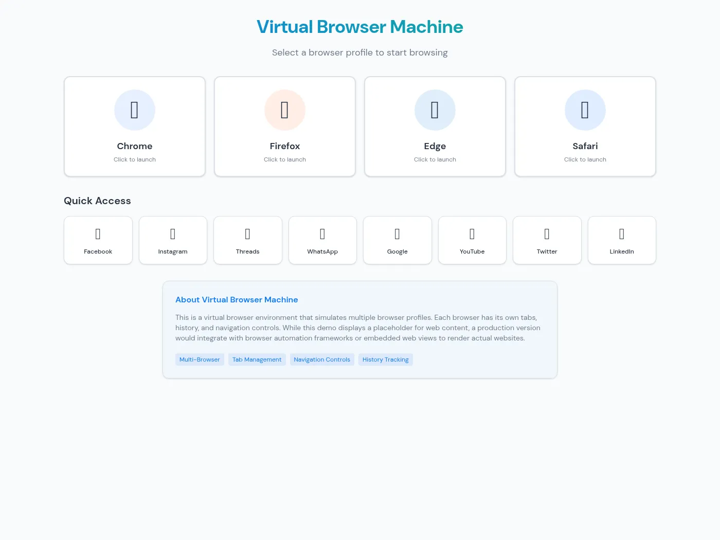 Virtual Multi-Browser Environment for Seamless Web Access