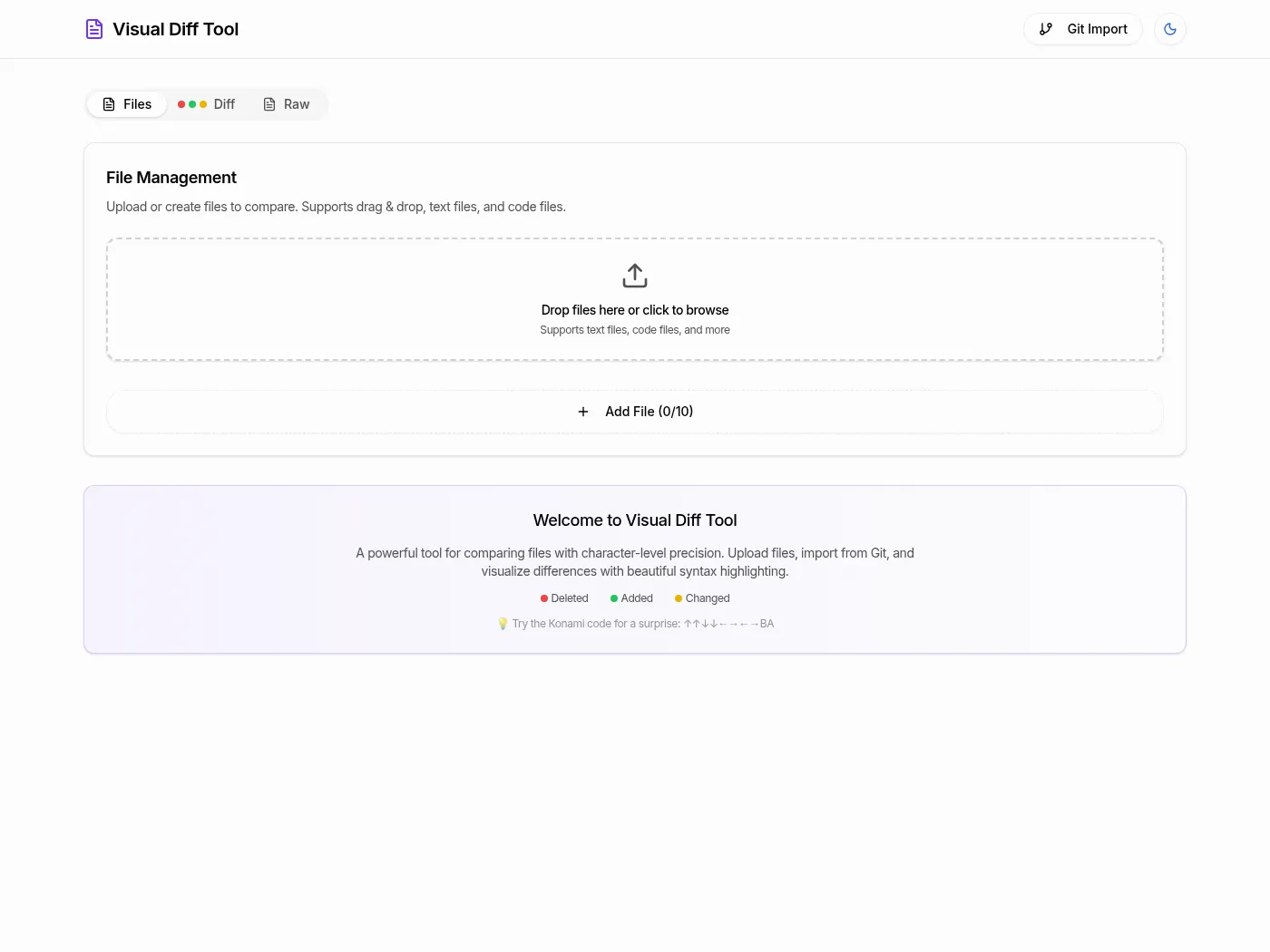 Visual Multi-File Diff Tool with Advanced UI and Git Integration