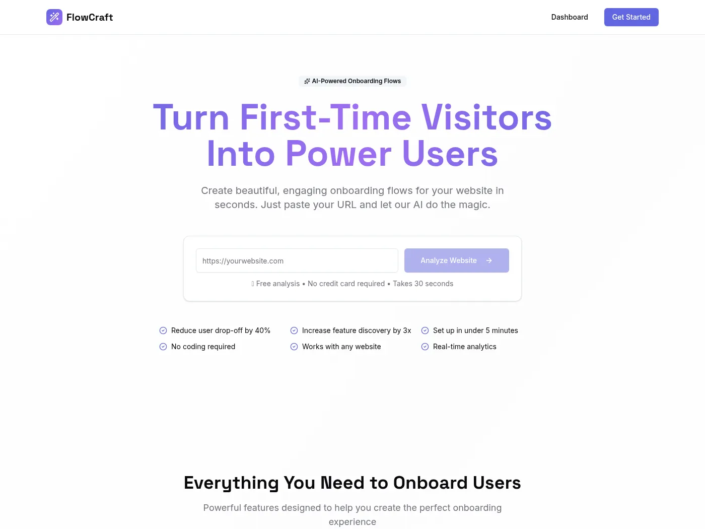 Visual Onboarding Flow Generator for Websites