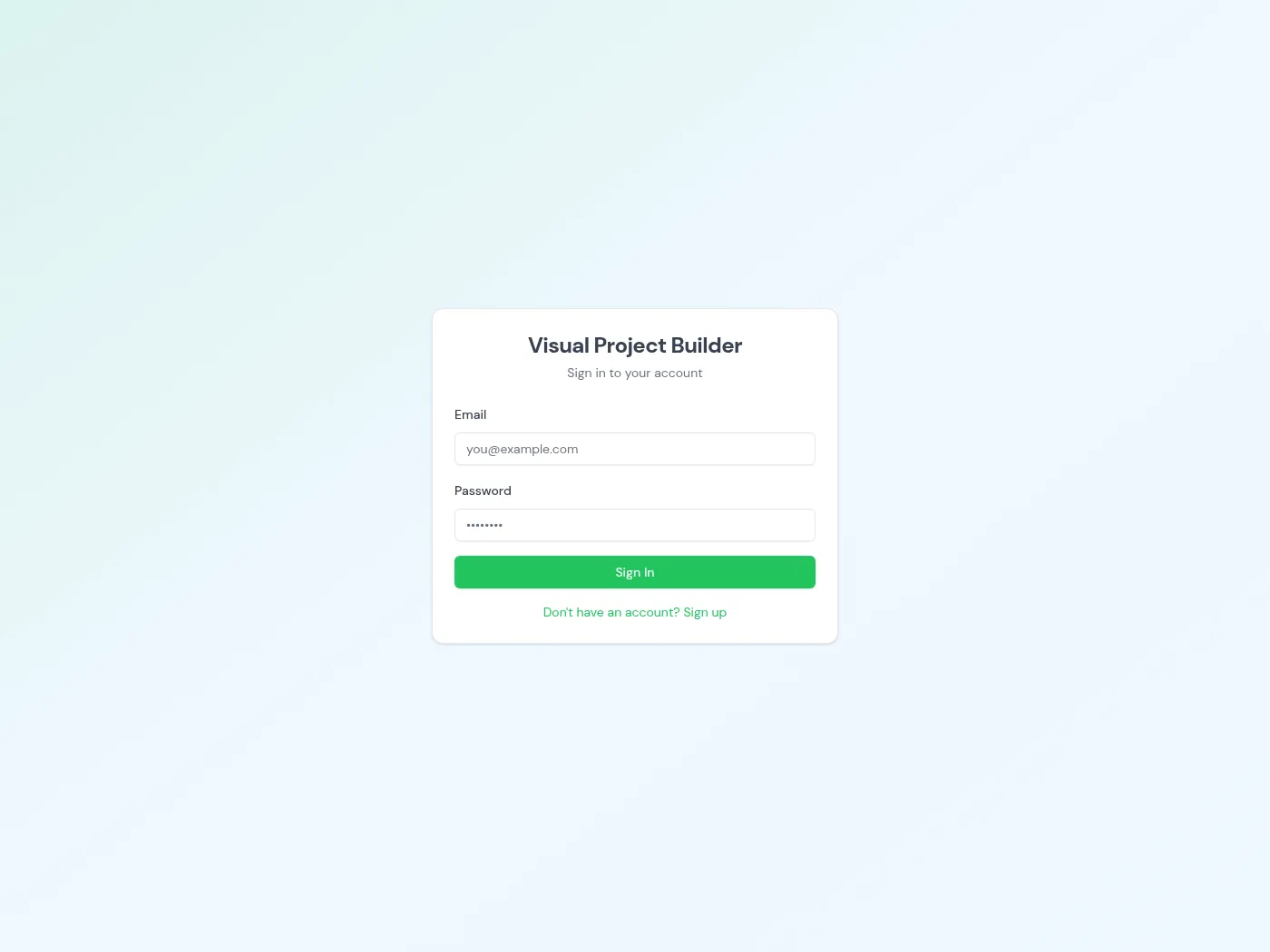 Visual Project Builder