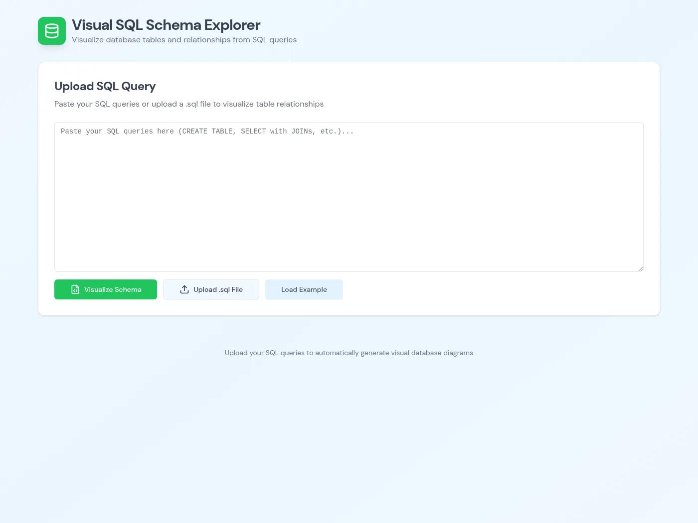 Visual SQL Schema and Join Explorer
